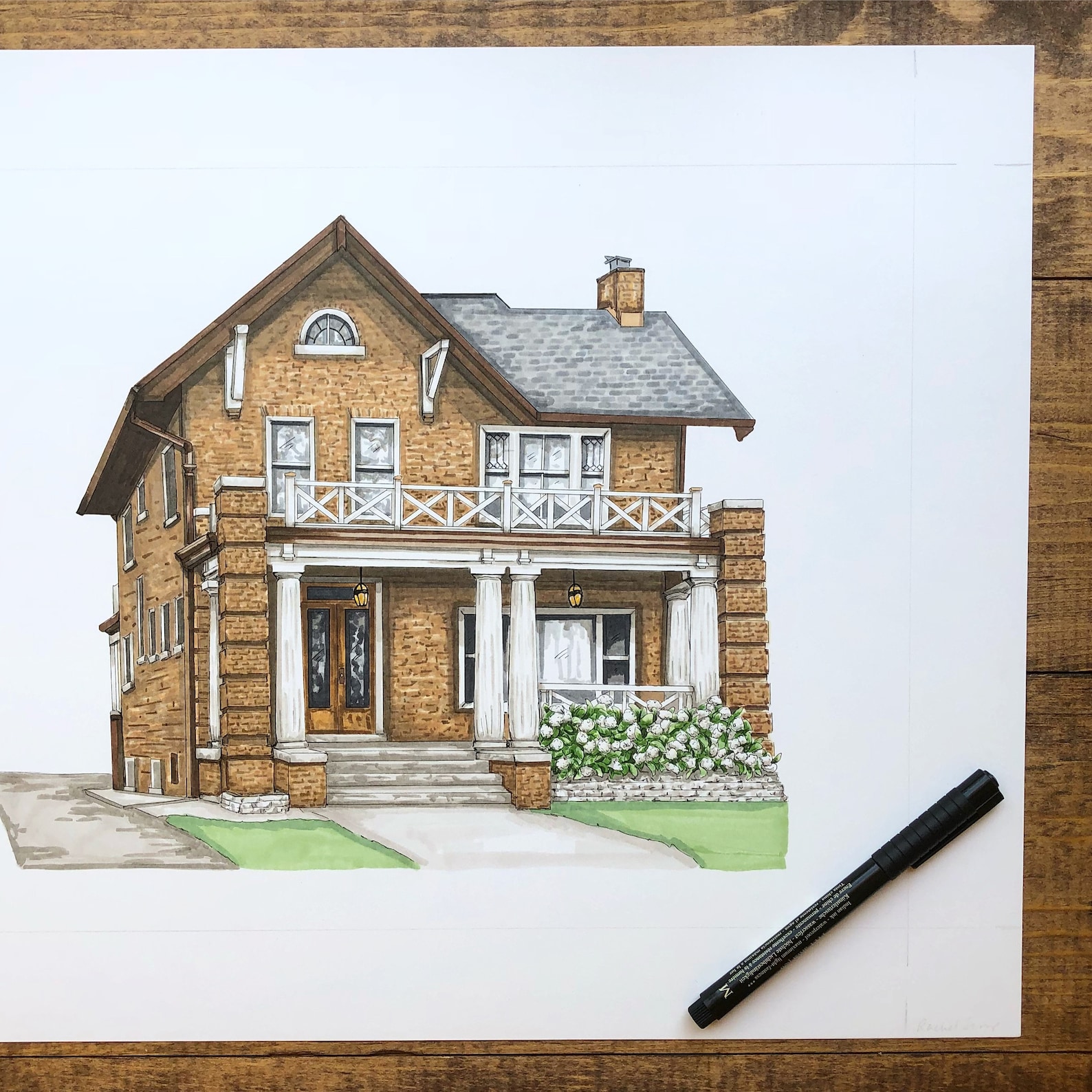 Custom House Drawing Custom Home Portrait House Portrait - Etsy