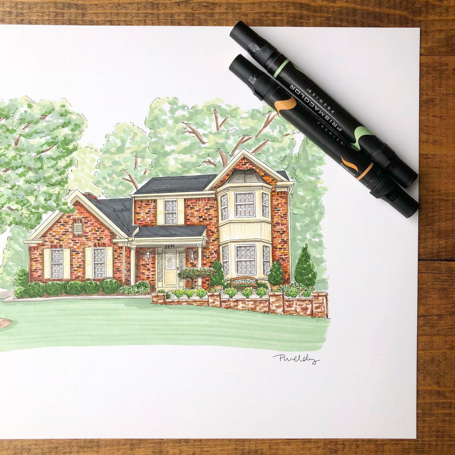 House Drawing House Portrait Custom Drawing of Your Home - Etsy