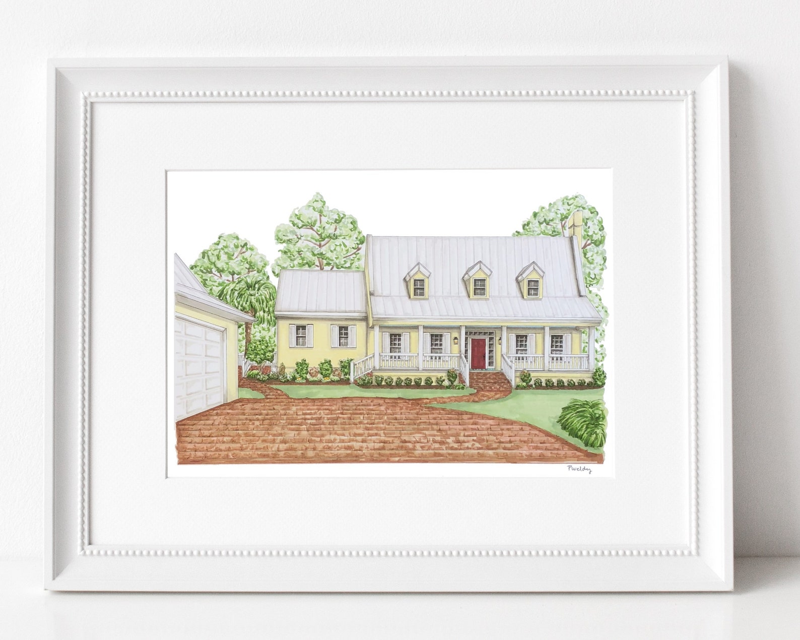 Custom Home Portrait House Drawing Custom Drawing of Your - Etsy