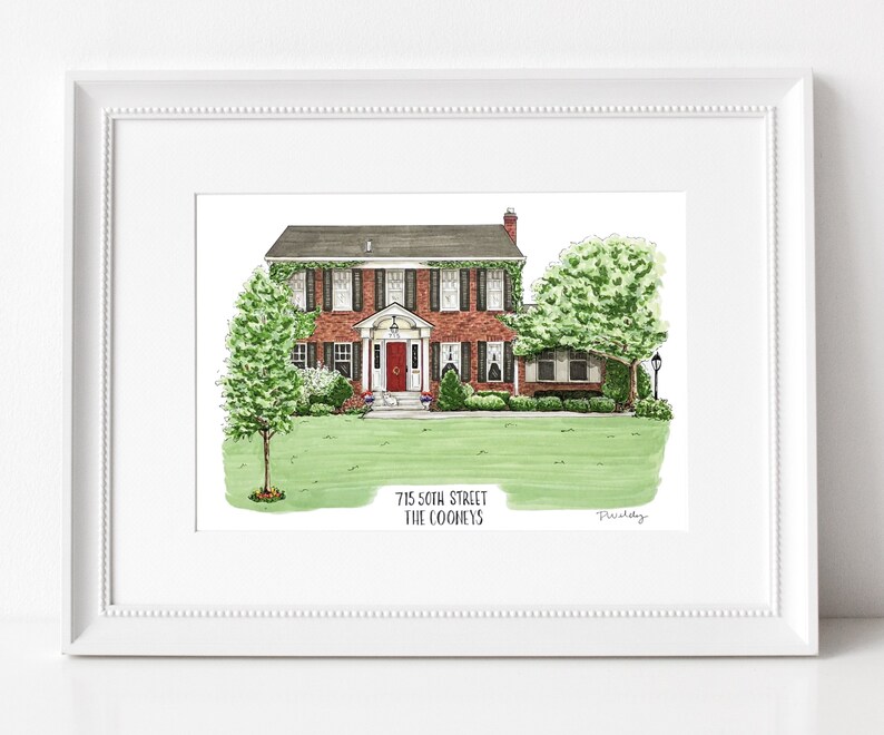 House Drawing House Portrait Custom Drawing of your home | Etsy