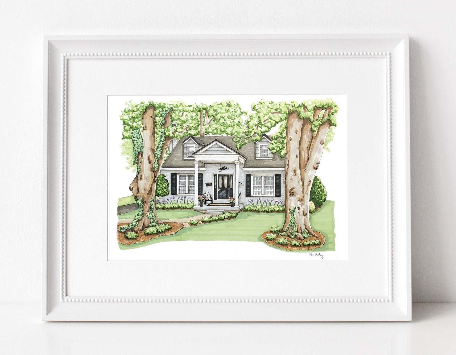 House Drawing, House Portrait, Custom Drawing of Your Home, House ...