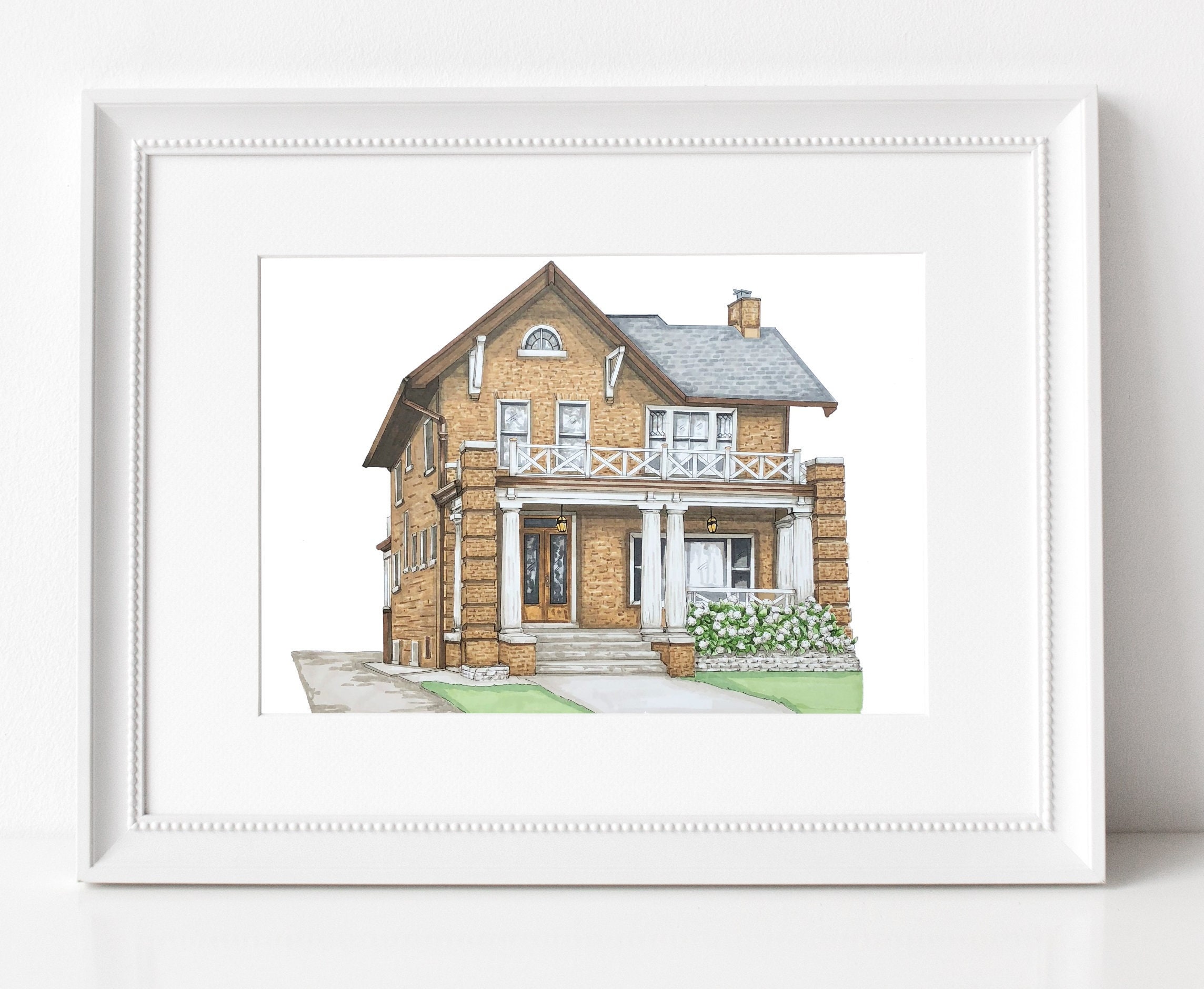 Custom House Drawing Custom Home Portrait House Portrait | Etsy