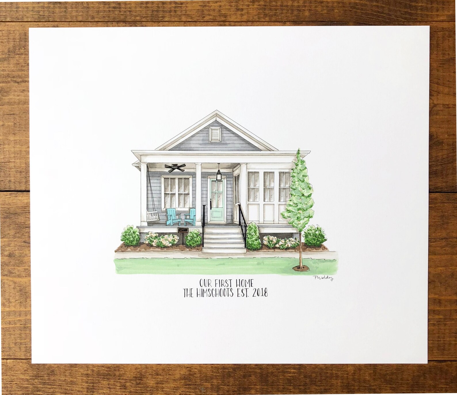 House Drawing, House Portrait, Custom Drawing of Your Home, House ...