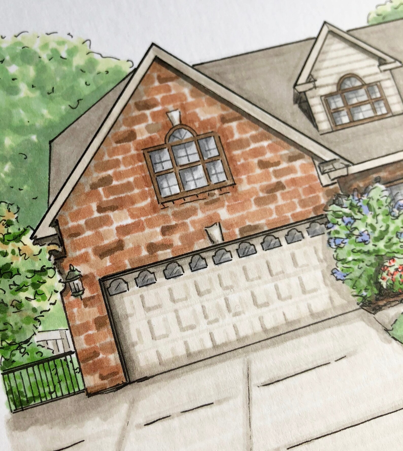 Custom House Drawing, Custom Home Portrait, House Portrait, House ...