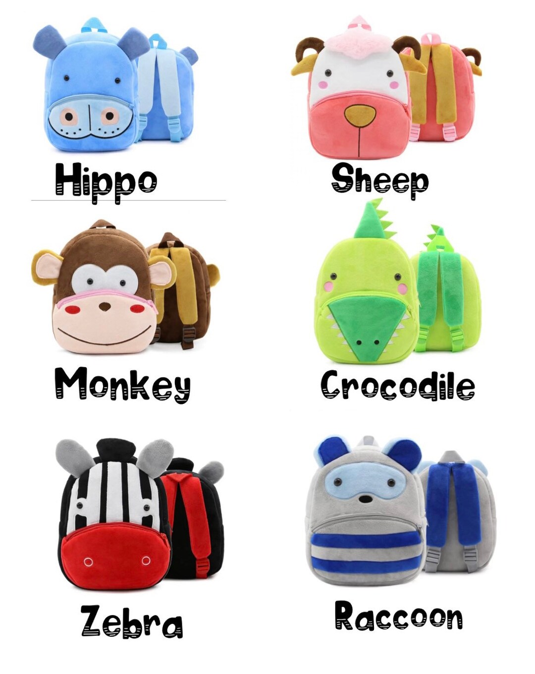 Personalized Toddler Backpacks / Animal Backpacks / Kids School Bags ...