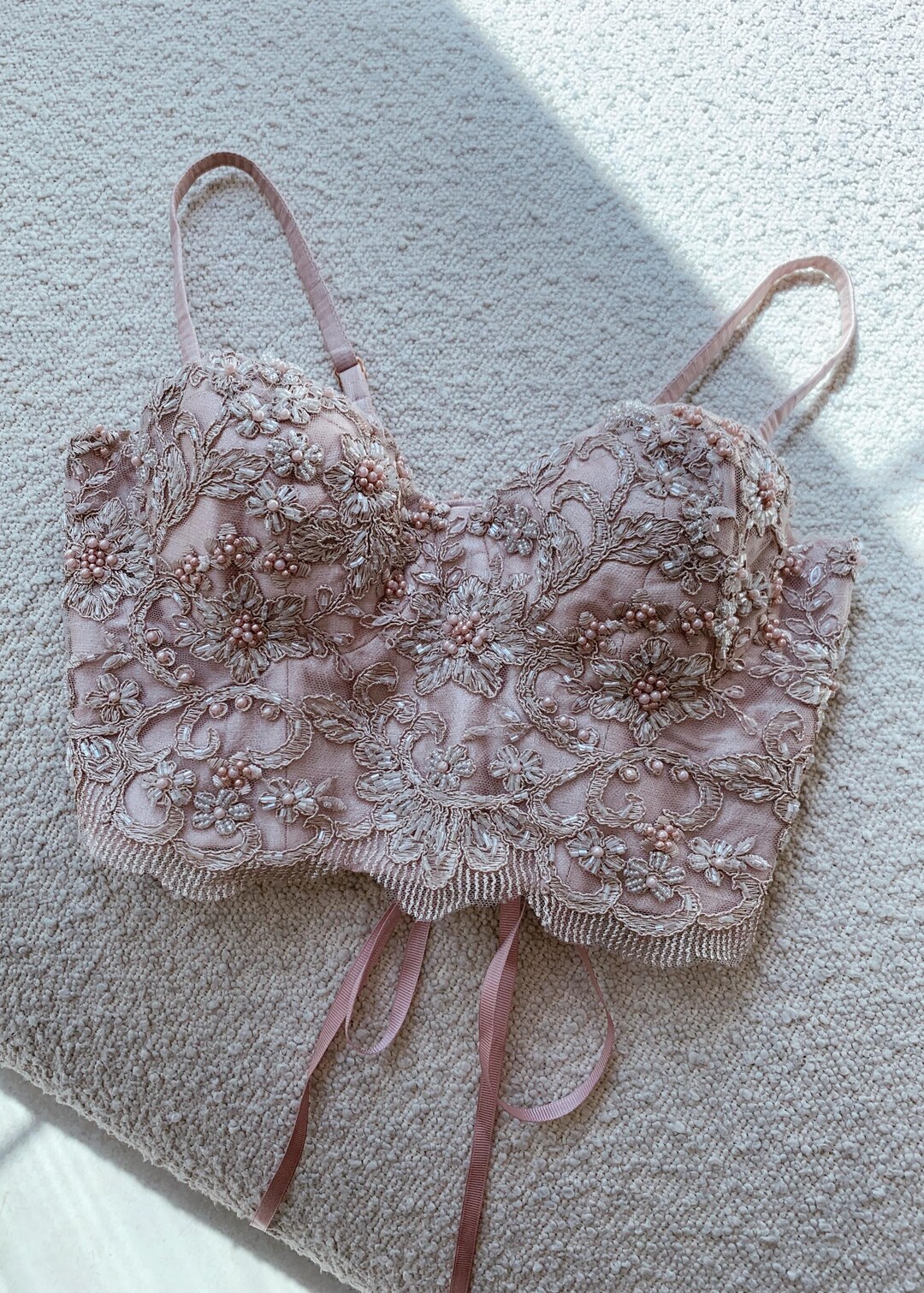 The Dion Bralette - Embellished Bridgerton Bralette, Beaded, Sequin ...