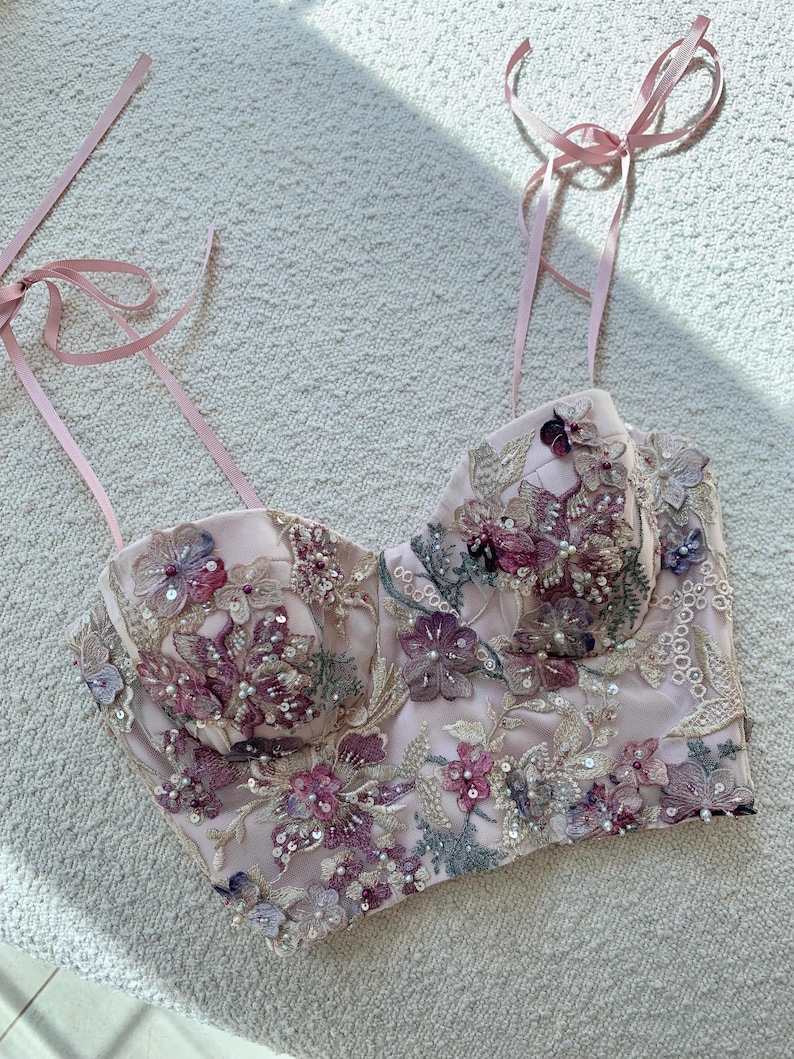 The Fairytale Bralette - Embellished Bridgerton Bralette, Beaded ...