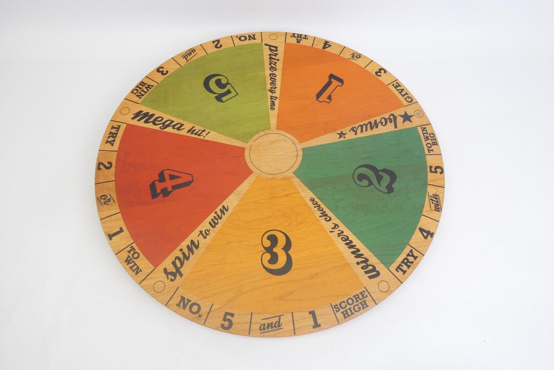 Vintage Used JK Adams Lazy Susan Colorful Spinning Chance Wheel Design ...