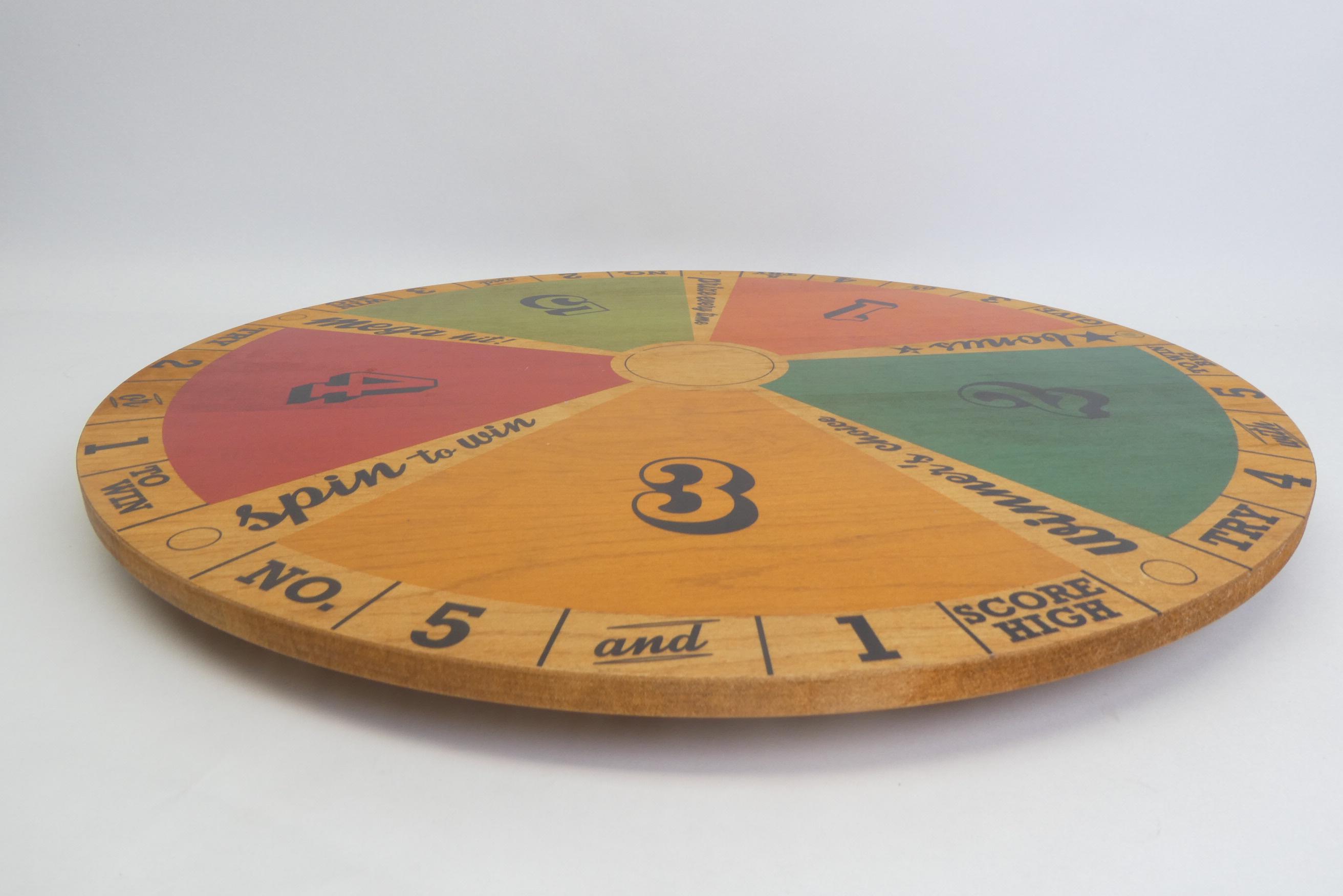 Vintage Used JK Adams Lazy Susan Colorful Spinning Chance Wheel Design ...