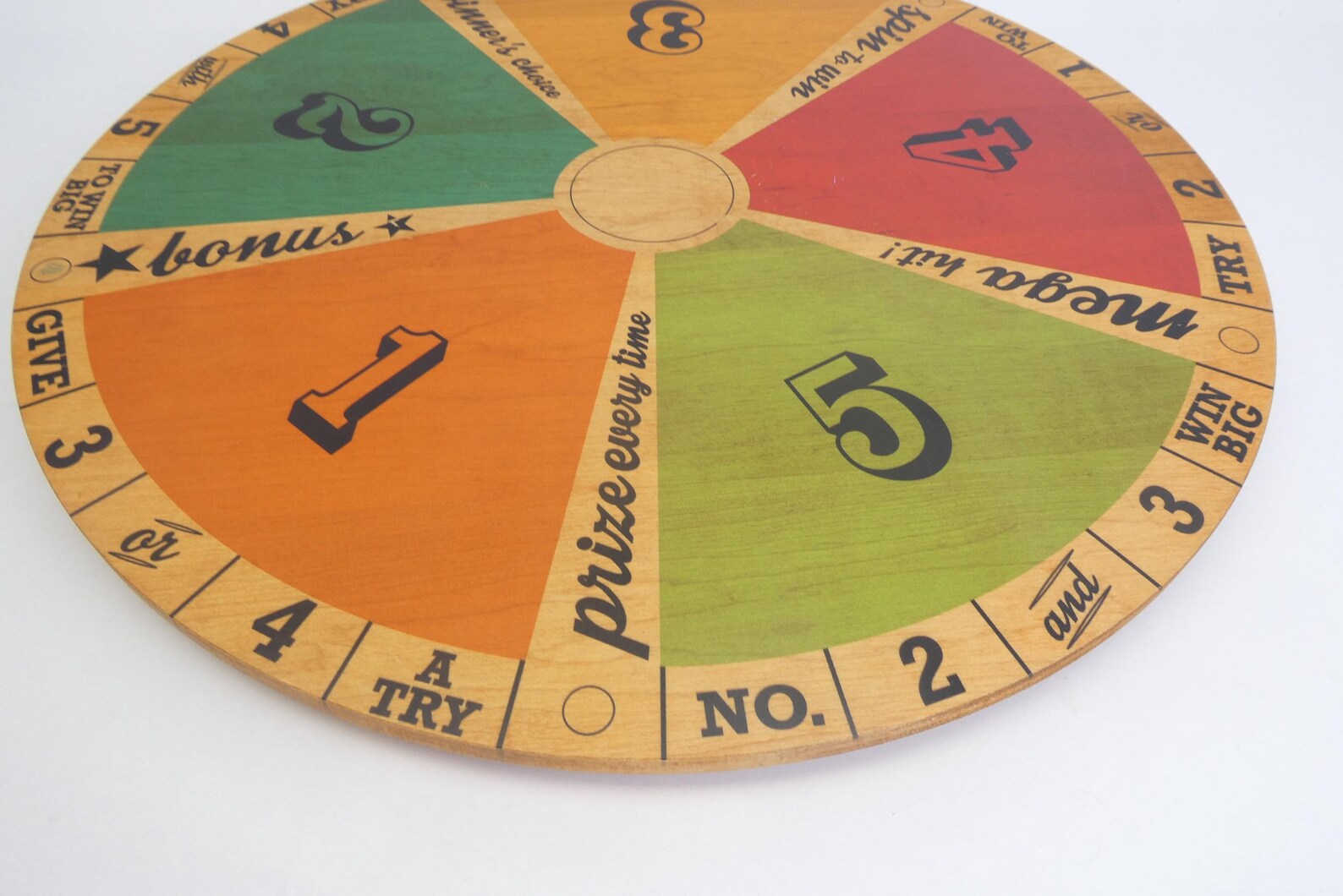 Vintage Used JK Adams Lazy Susan Colorful Spinning Chance Wheel Design ...