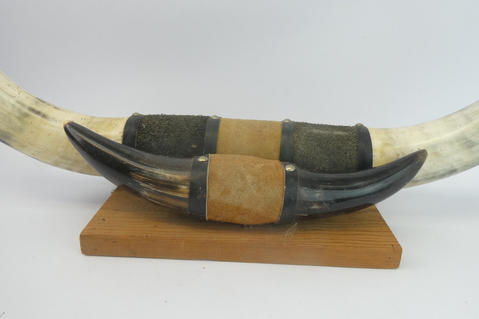 Pair of Bull Horns Decorative Texas Texan Style Ranch Decor Wall ...