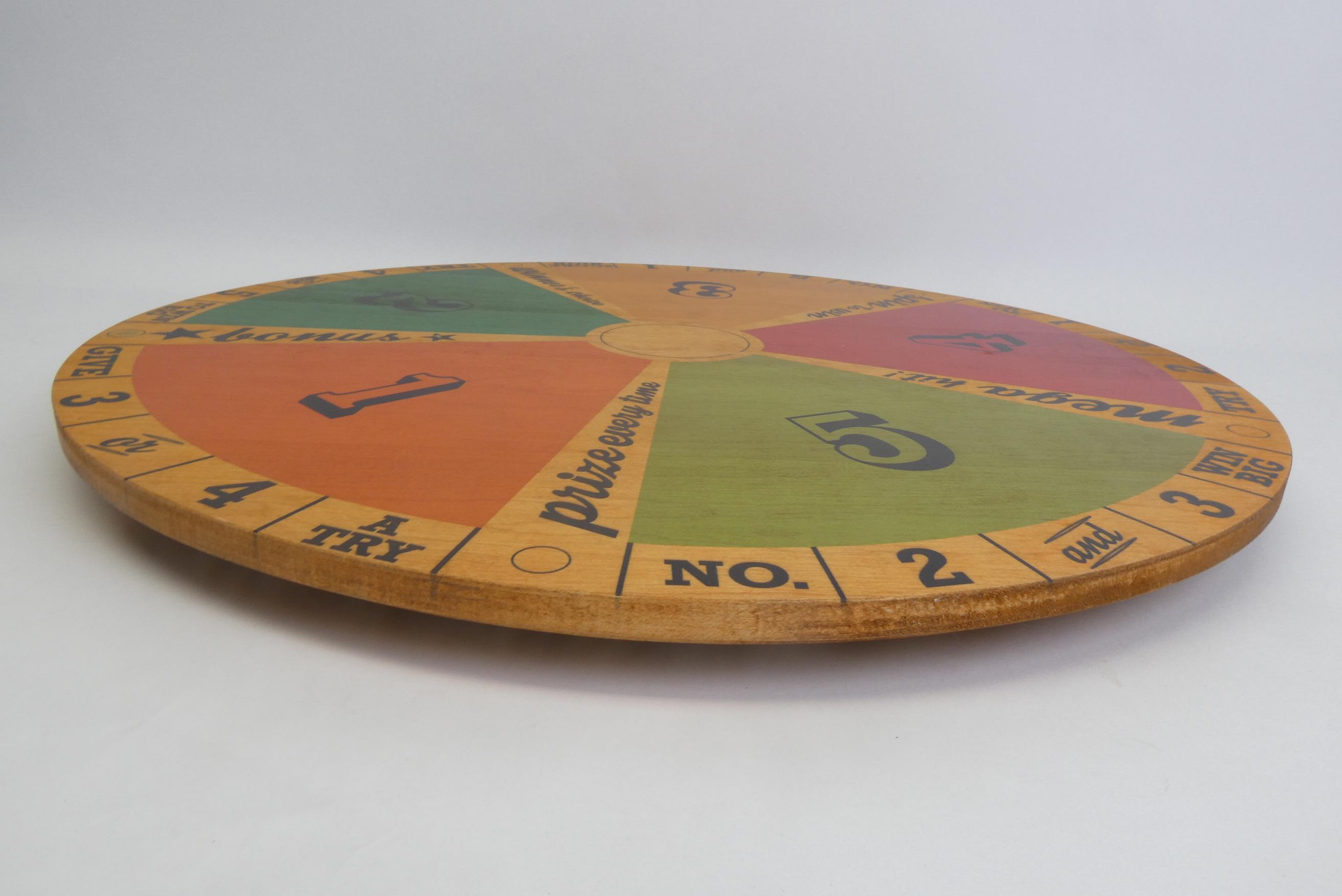 Vintage Used JK Adams Lazy Susan Colorful Spinning Chance Wheel Design ...