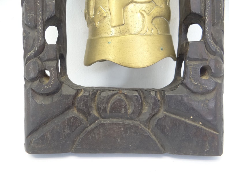 Vintage Chinese Brass Metal Dragon Bell W Inlayed Silver - Etsy
