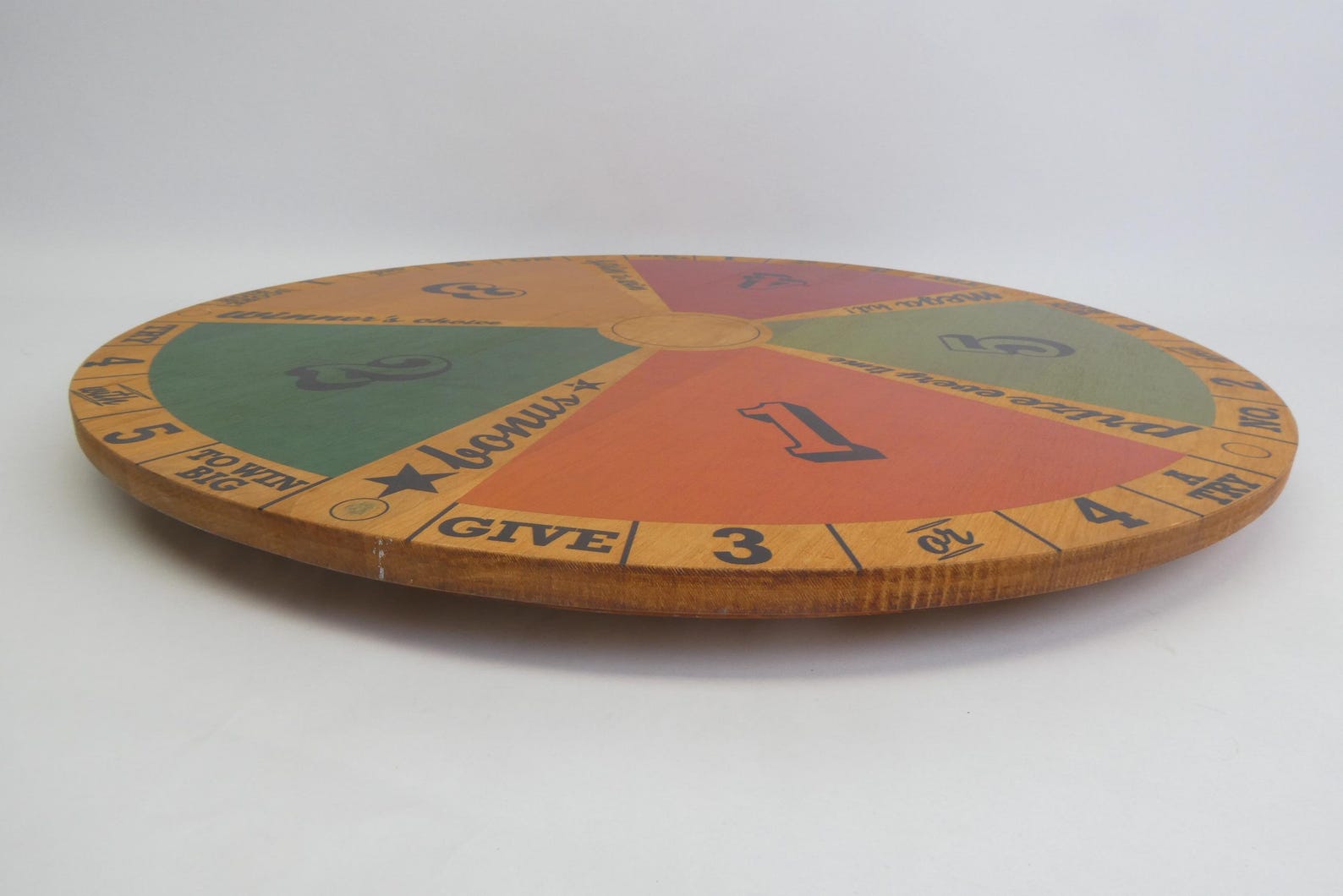 Vintage Used JK Adams Lazy Susan Colorful Spinning Chance Wheel Design ...
