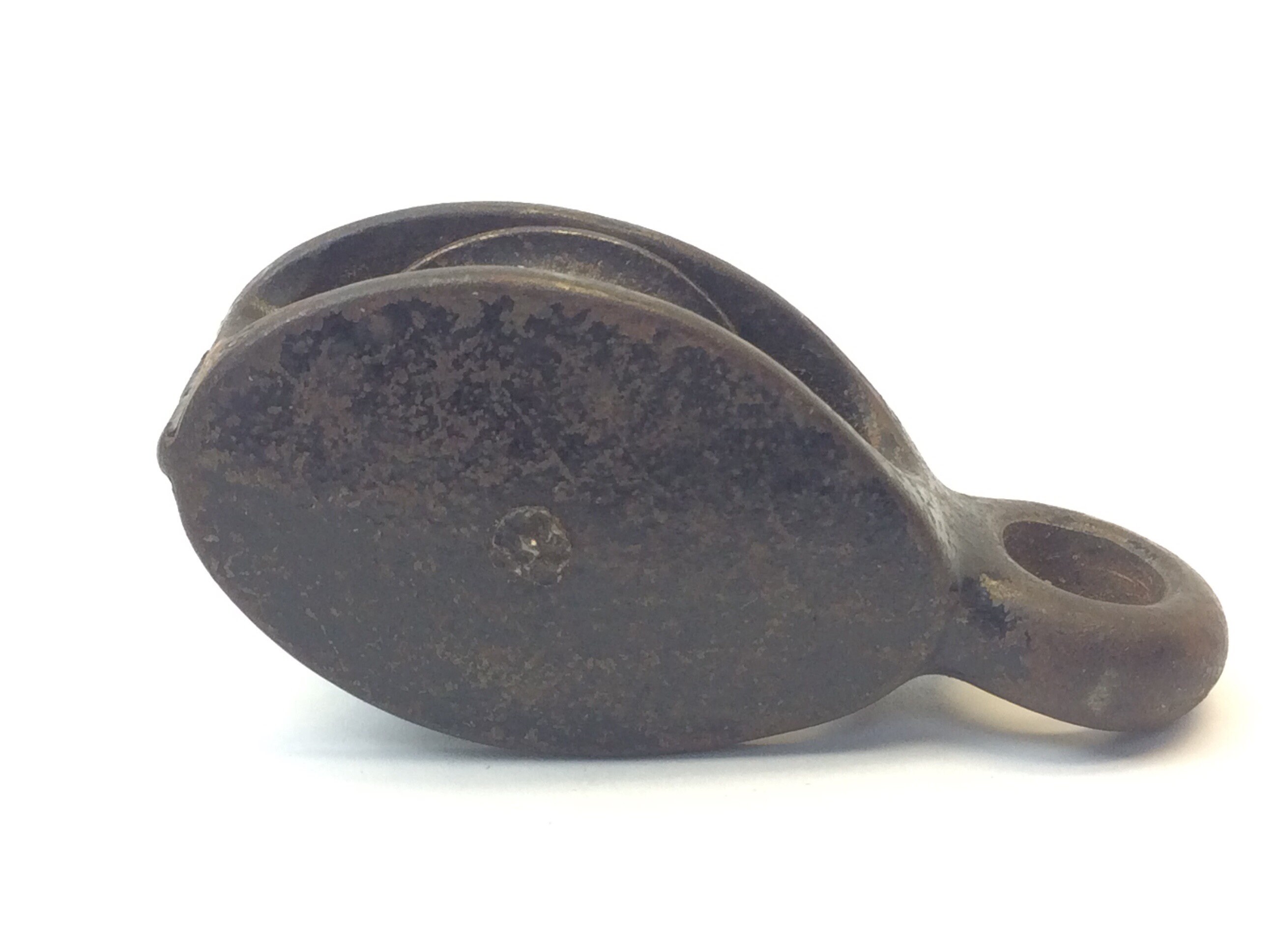 Single Cast Iron Block & Tackle Small Laundry Line Clothesline Pulley ...