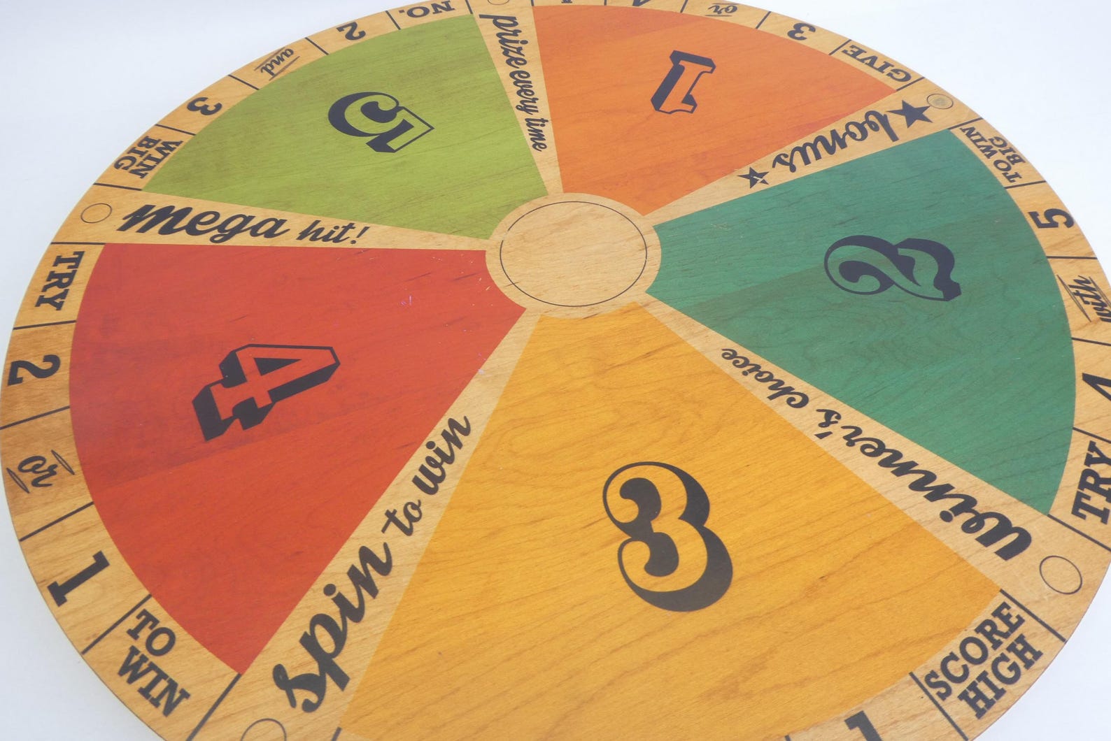 Vintage Used JK Adams Lazy Susan Colorful Spinning Chance Wheel Design ...