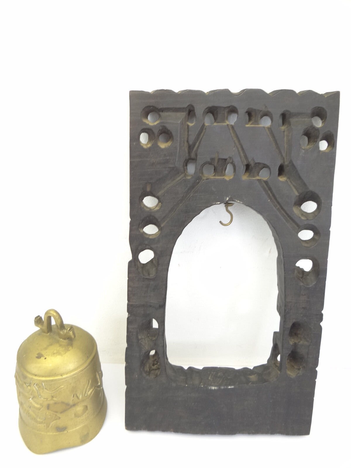 Vintage Chinese Brass Metal Dragon Bell W Inlayed Silver - Etsy