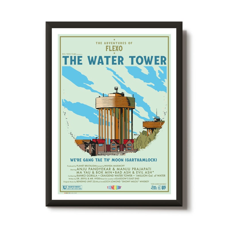 Garthamlock Water Tower Glasgow Poster - Etsy