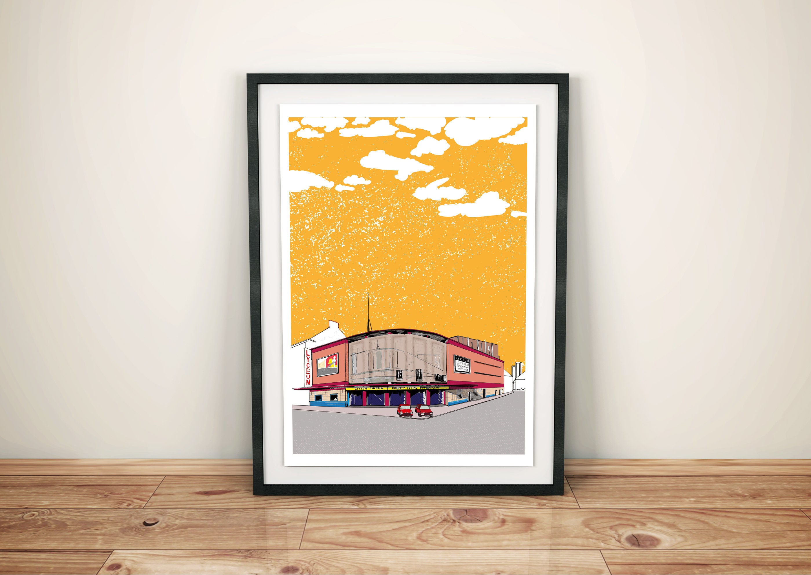 Lyceum Govan Mustard Sky Glasgow Wall Art Giclee Print - Etsy