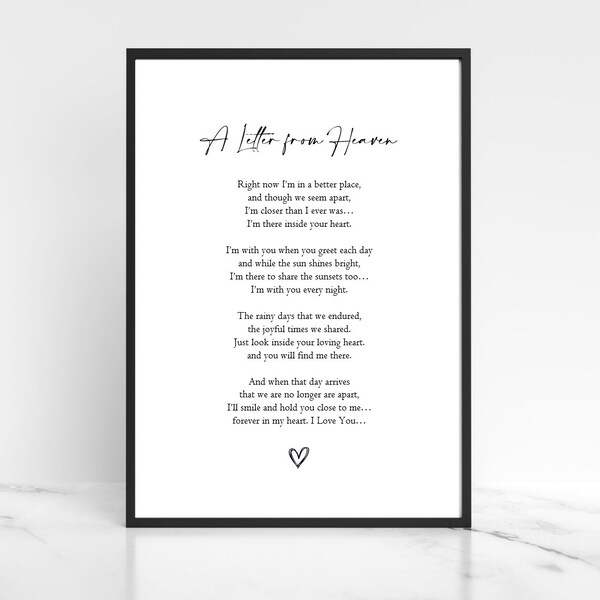 A Letter From Heaven - Etsy