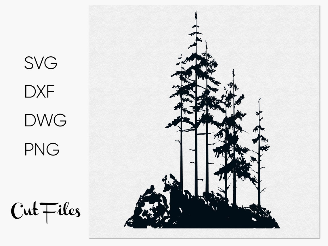 Pine Tree SVG, File for Cricut, Trees Vector Images - Forest Clip Art ...