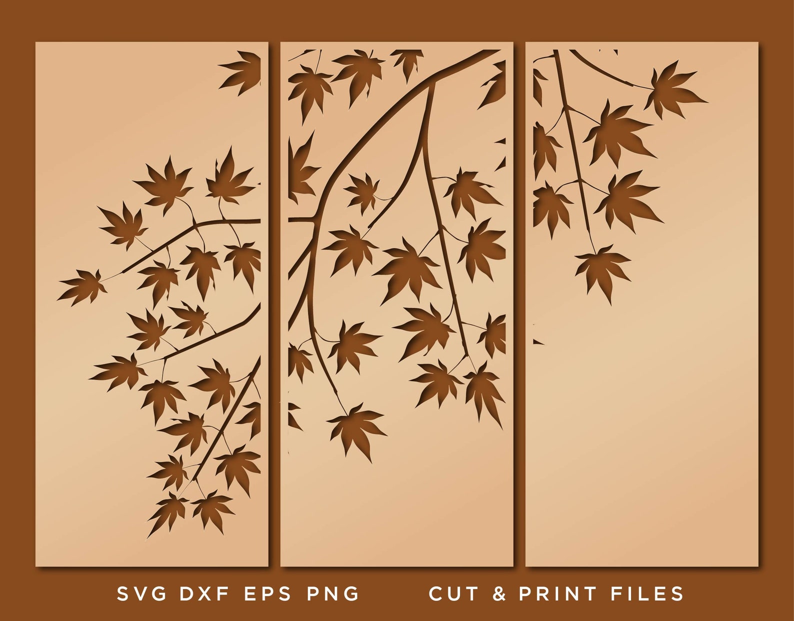 Wall Art SVG Maple SVG File for Cricut Laser Glowforge - Etsy