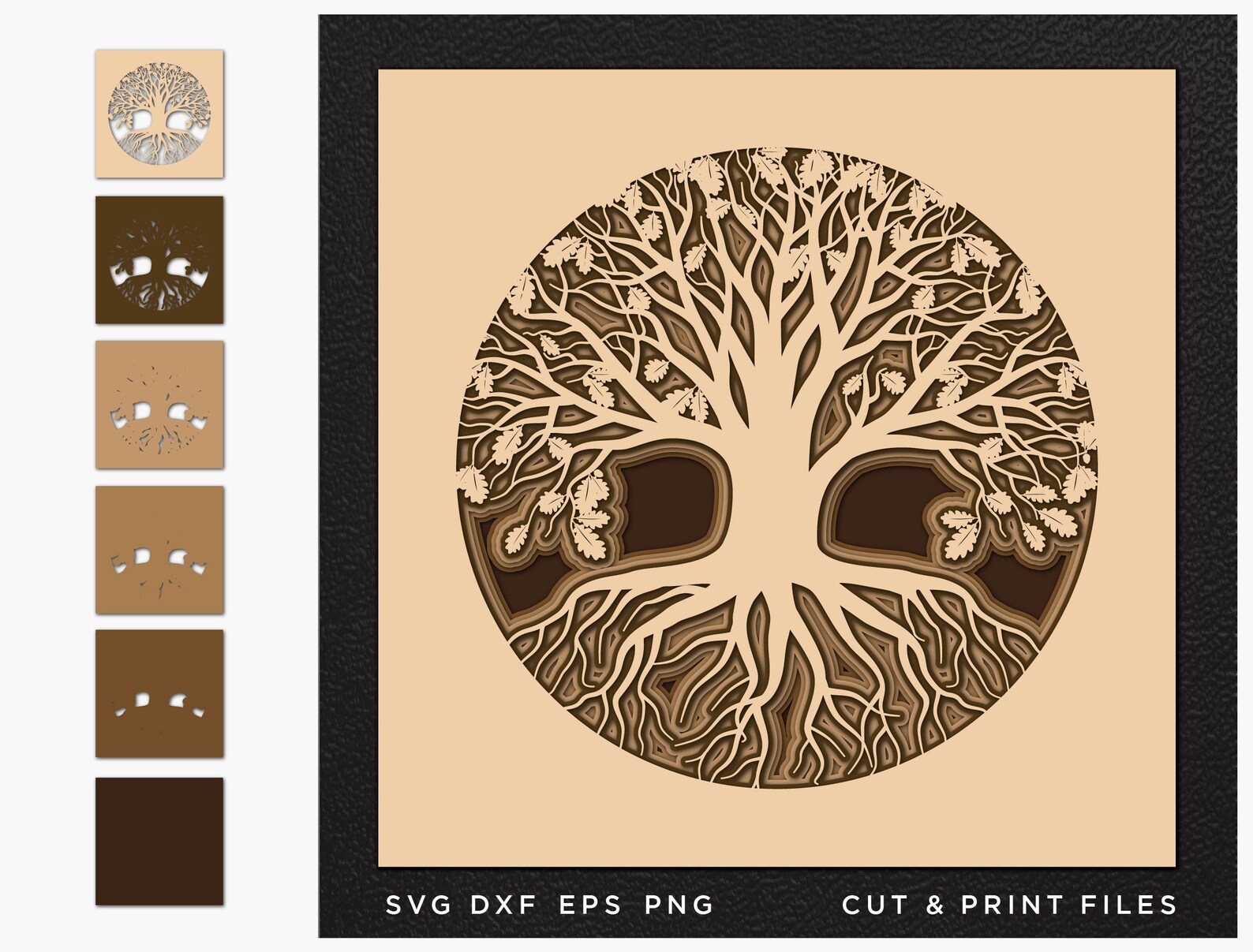 Tree of Life Svg, 3d, Cut File Tree of Life, Cut Multilayer, 3D ...