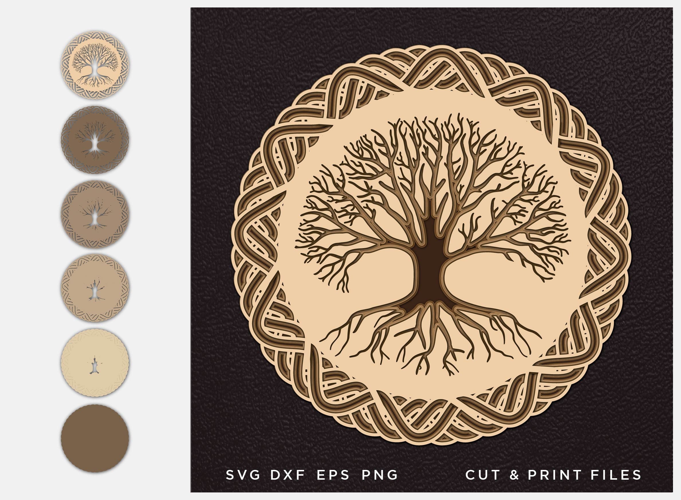 Tree of life svg 3d Cut file Tree of life Cut multilayer | Etsy