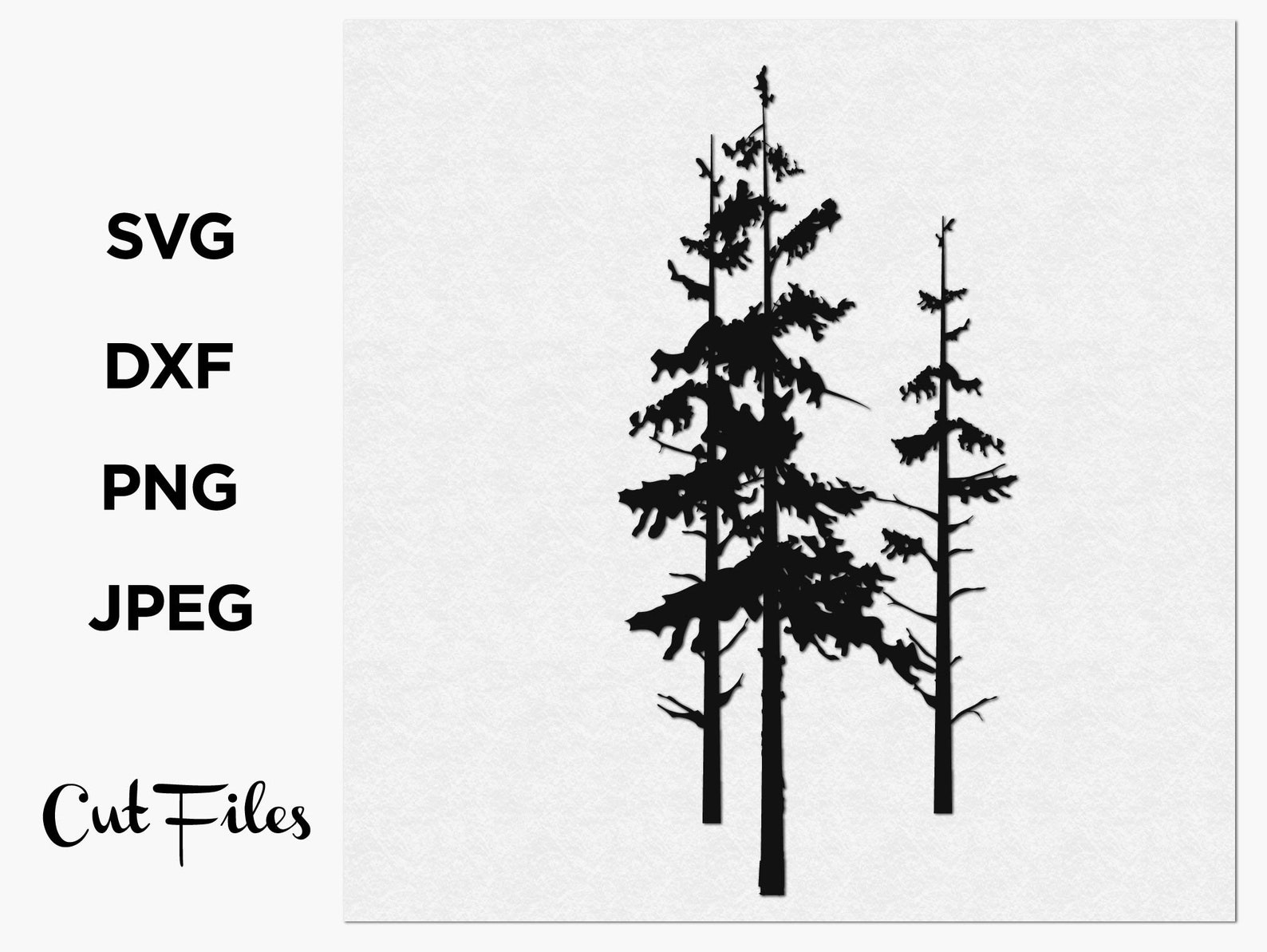 Wall Art, Pine Tree SVG File for Cricut, Trees Vector Images - Forest ...