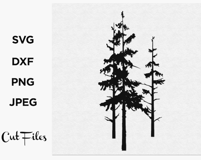 Wall Art Pine Tree SVG File for Cricut Trees Vector Images - Etsy