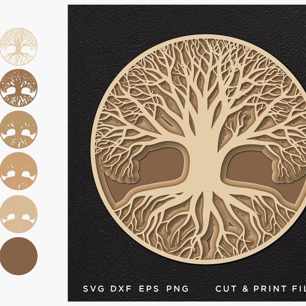 Tree of Life Svg Layered - Etsy