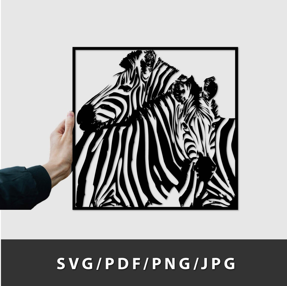 Zebra Svg Cut Template Digital Panel and Stencil Laser - Etsy