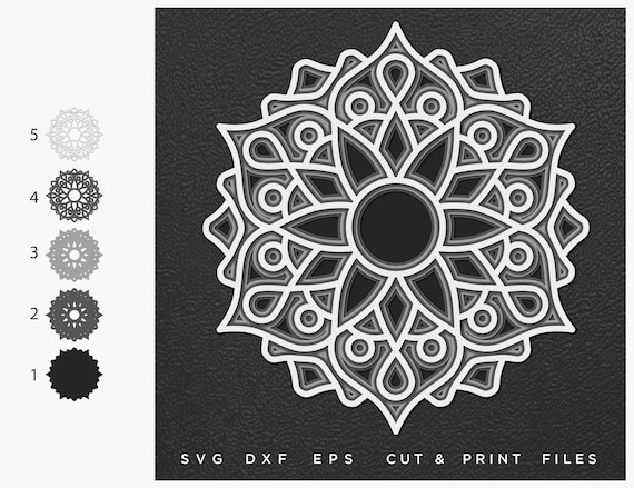 Mandala SVG Cut File Mandala Cut Multilayer Mandala 3D | Etsy