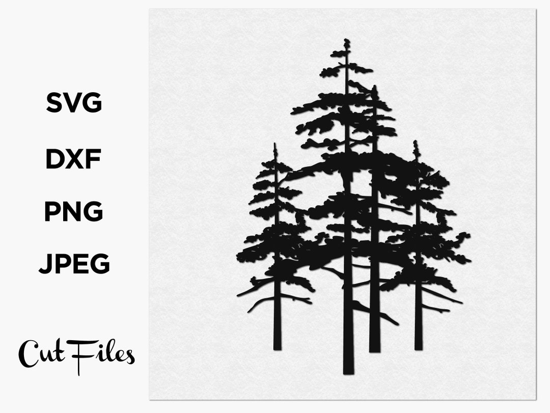 Wall Art, Pine Tree SVG File for Cricut, Trees Vector Images - Forest ...