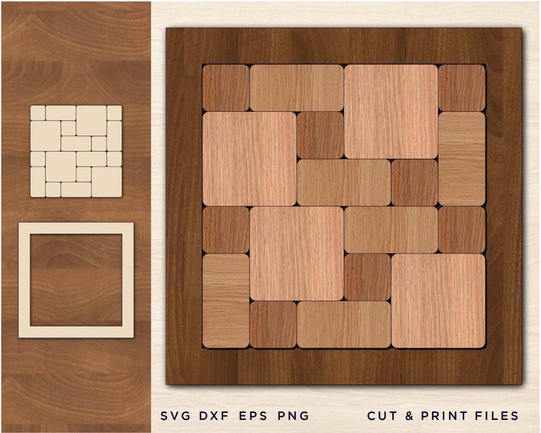 Mosaic, Laser Cut Files, DXF, SVG, Glowforge Files, Layered Mosaic, - Etsy