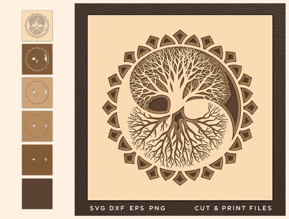 Tree of life svg 3d Cut file Tree of life Cut multilayer | Etsy