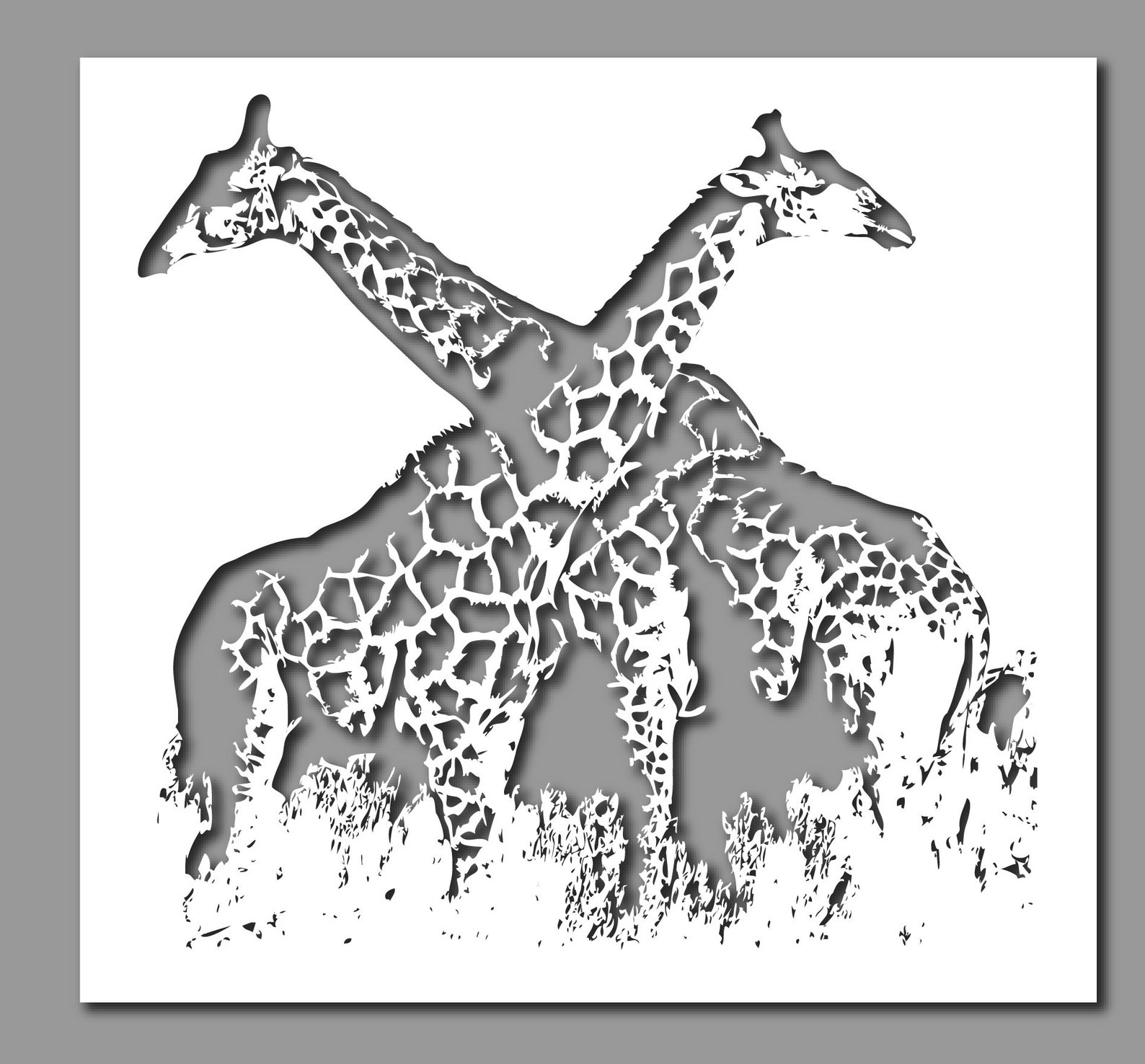 Giraffe Svg, Paper Cuting File, Cut Paper Works, Giraffe Template ...