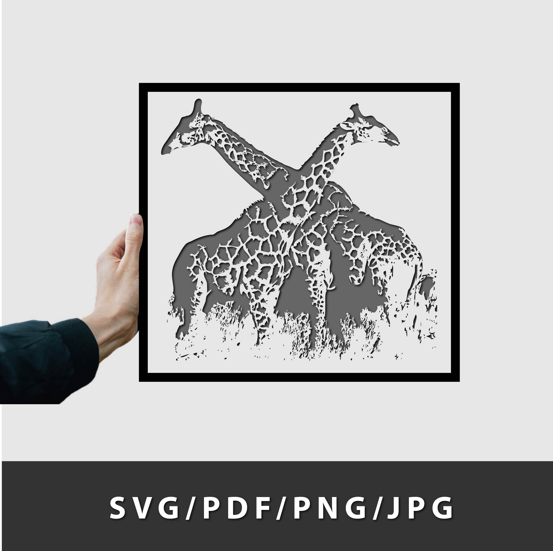 Giraffe Svg, Paper Cuting File, Cut Paper Works, Giraffe Template ...