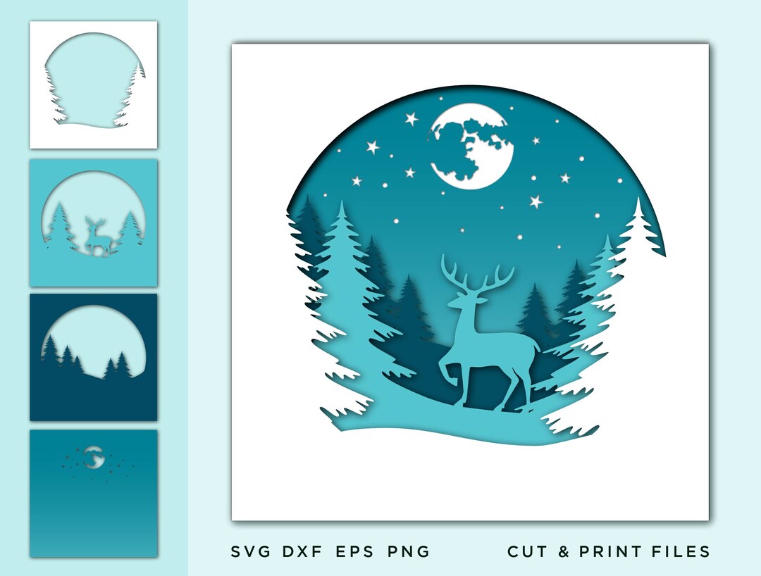 Layered Christmas Svg, Christmas 3d Svg - Christmas Layers - Christmas ...