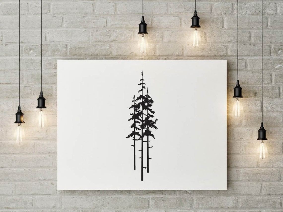 Wall Art Pine Tree SVG File for Cricut Trees Vector Images - Etsy
