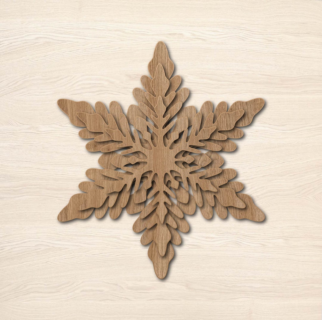 SVG, DXF, PNG, Eps, Snowflake Svg, Snowflake 3d Svg - Snowflake Layers ...