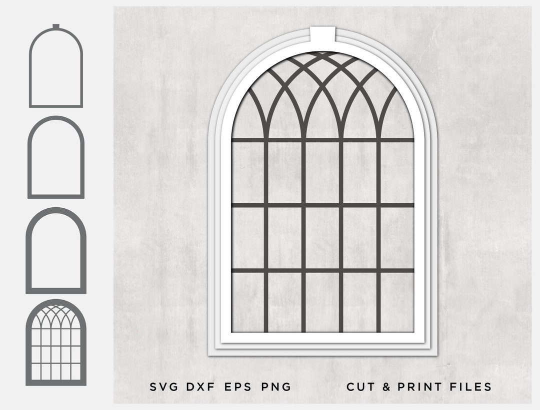 Window Frame, Rosette Window, Window SVG, Laser SVG, File for Cricut ...