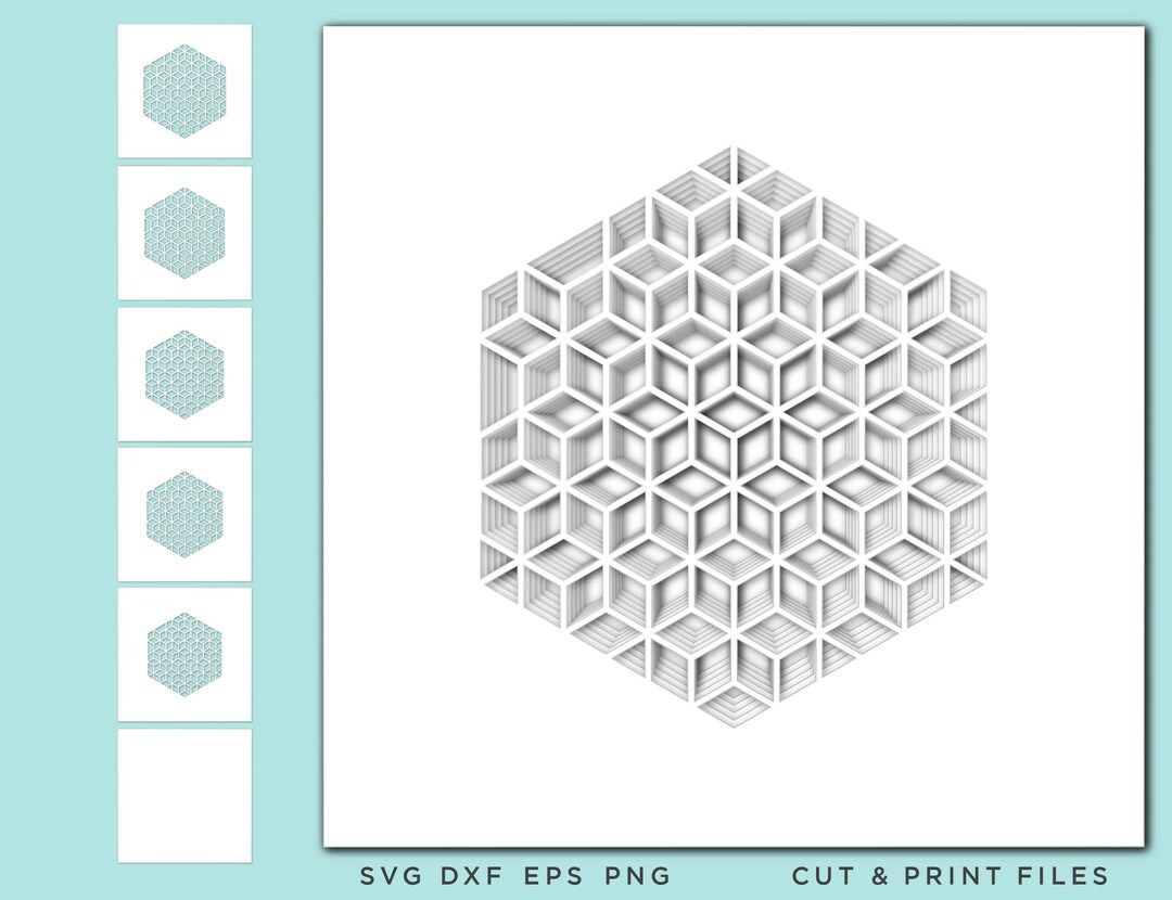 Sacred Geometry SVG, Cut File Mandala, Cut Multilayer Mandala, 3D ...