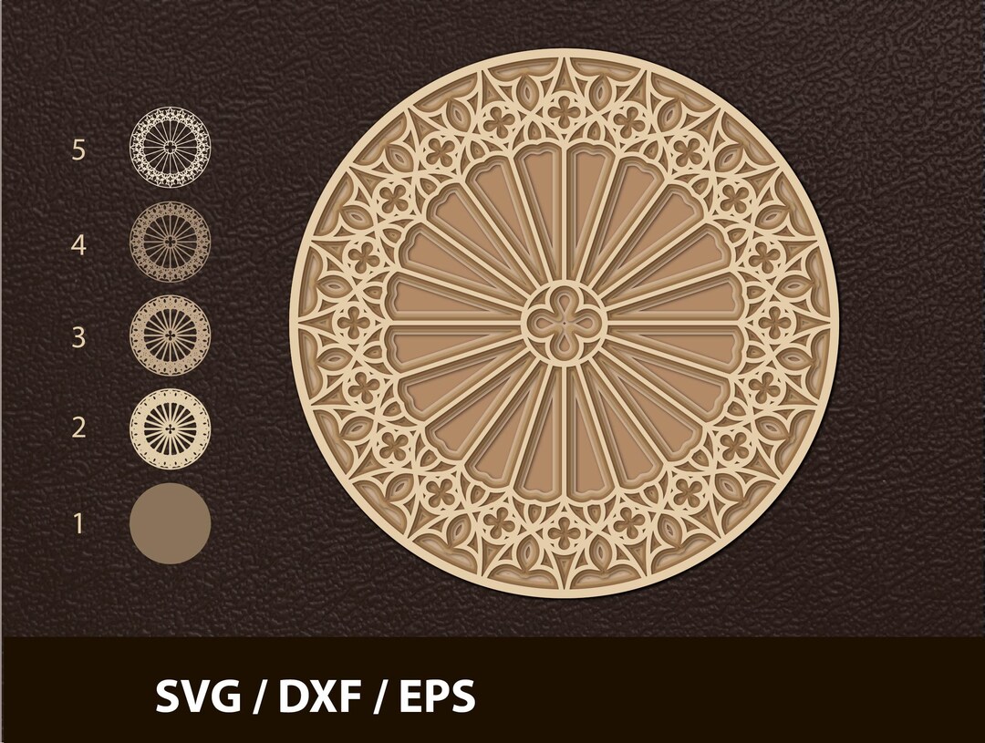 Layered 3d Mandala Svg, Mandala SVG, Cut File Mandala, Cut Multilayer ...