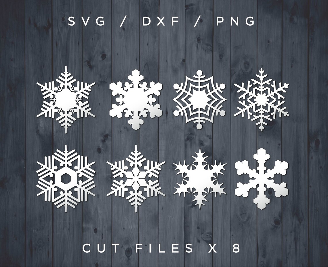 8 Christmas Snowflake Earring Svg Snowflake Svg Snowflake - Etsy