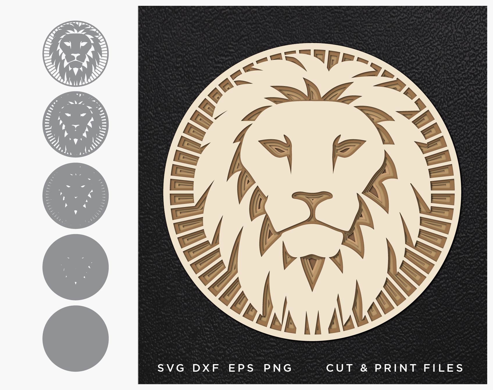 Lion Svg 3d Cut File Lion Cut Multilayer 3D Geometric - Etsy UK
