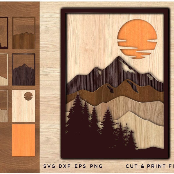 Mountain Cut Out - Etsy