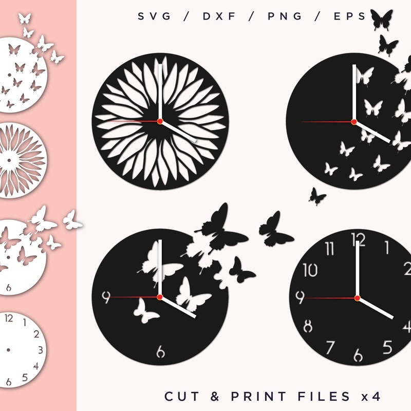 Clock Svg - Etsy