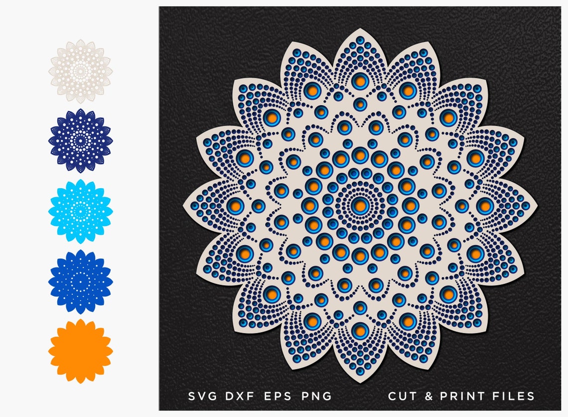 Mandala SVG Cut File Mandala Cut Multilayer Mandala 3D - Etsy