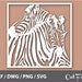 Zebra Svg, Cut Template Digital Panel and Stencil Laser Cutting Card ...